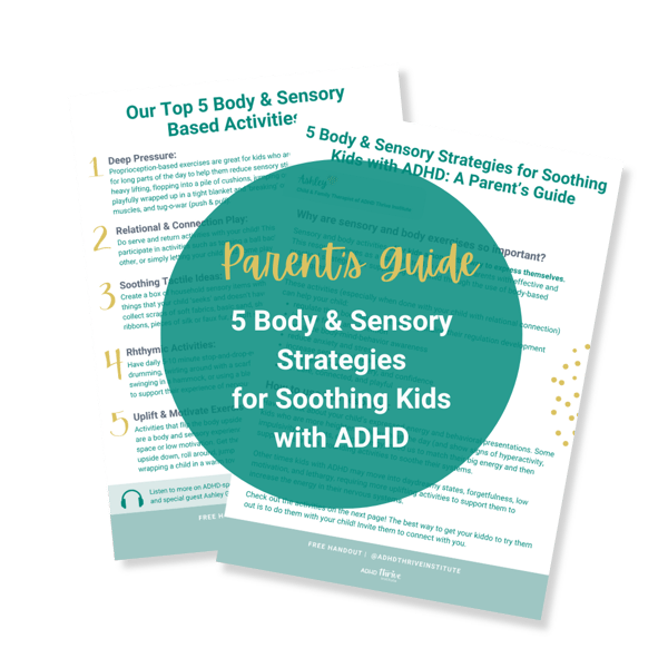 FREE GUIDE: 5 Body and Sensory Based Strategies